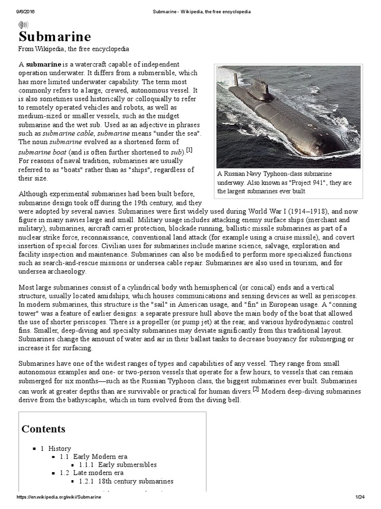 Submarine: Submarine Boat (And Is Often Further Shortened To Sub ...