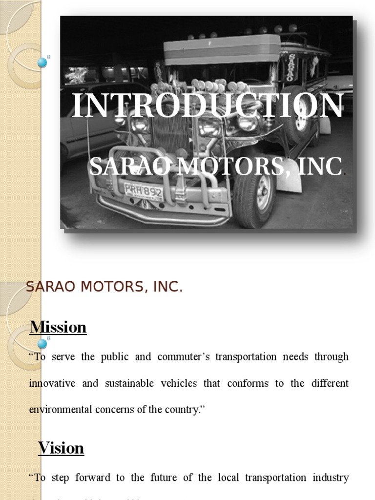 Sarao Motors, Inc | PDF