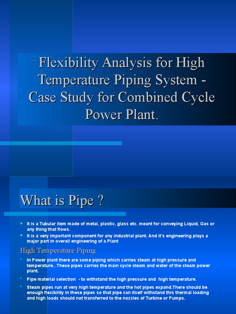 Flexibility Analysis of High Temperature Piping System | PDF | Pipe (Fluid Conveyance) | Stress ...