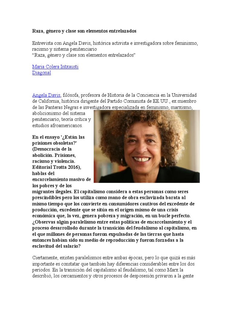 Raza, Género y Clase Son Elementos Entrelazados | Interseccionalidad ...