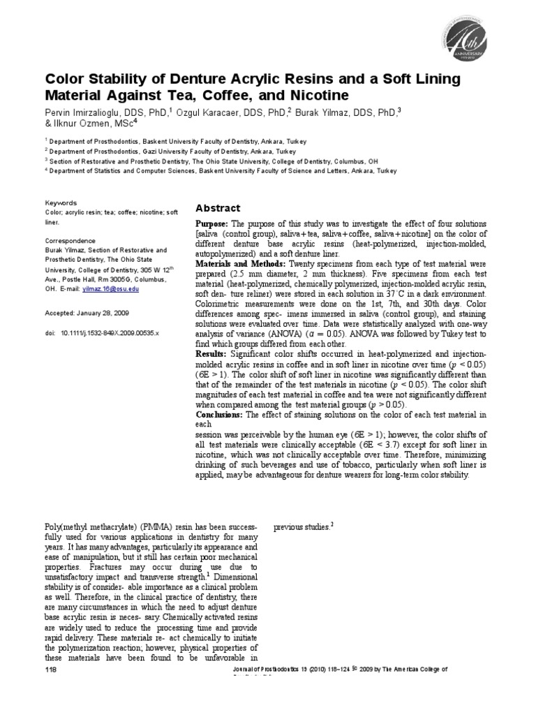 Epi 1 | PDF | Dentures | Poly(Methyl Methacrylate)