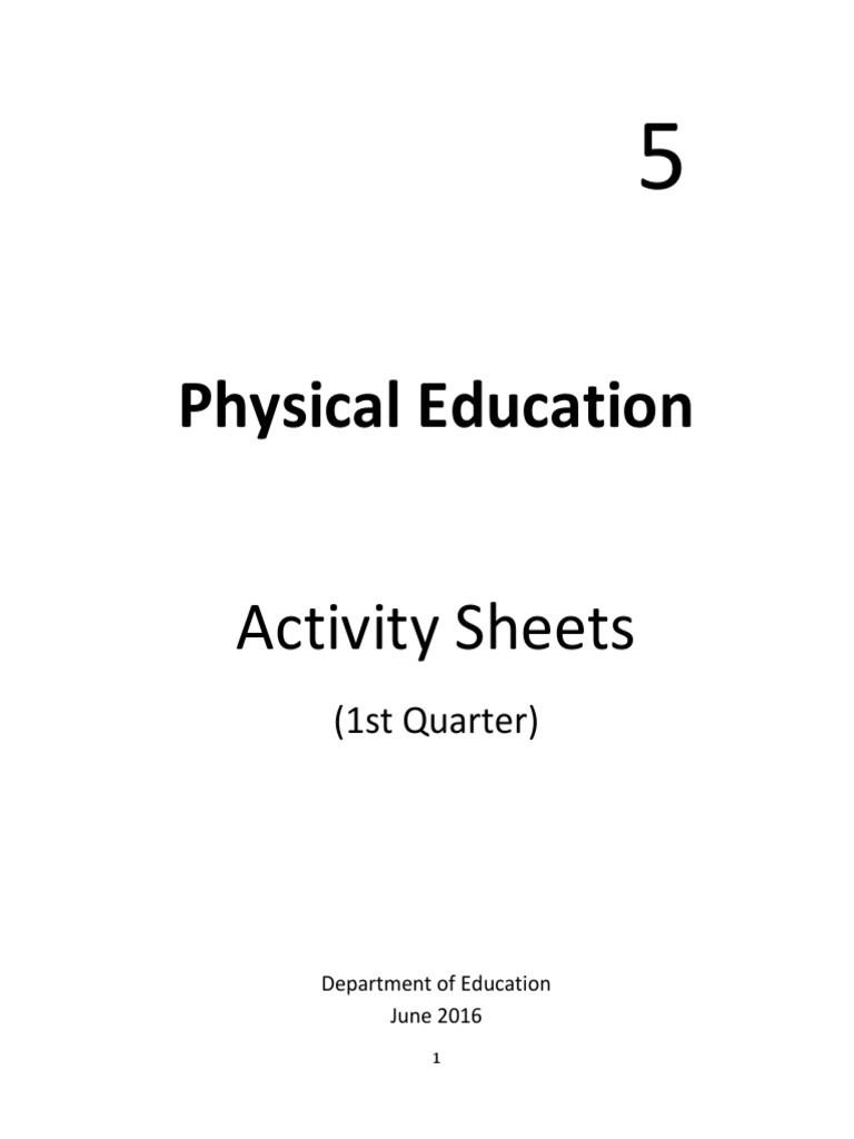 PE 5 Activity Sheets v1.0 | PDF