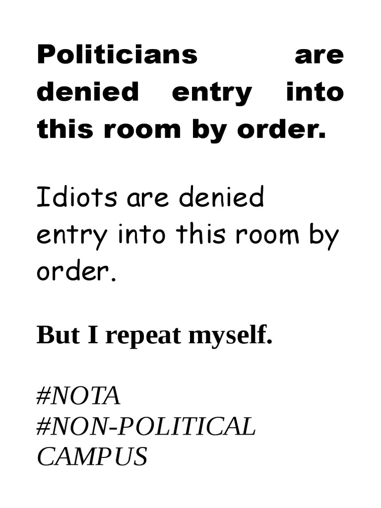 No Politics | PDF