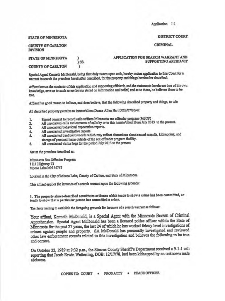 Duane Hart-Warrant 1-082814 | PDF
