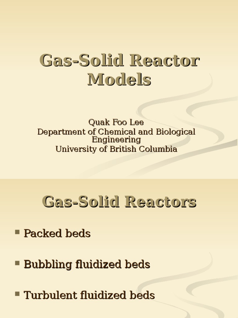 Gas Solid Reactor Models | PDF | Fluidization | Chemical Reactor