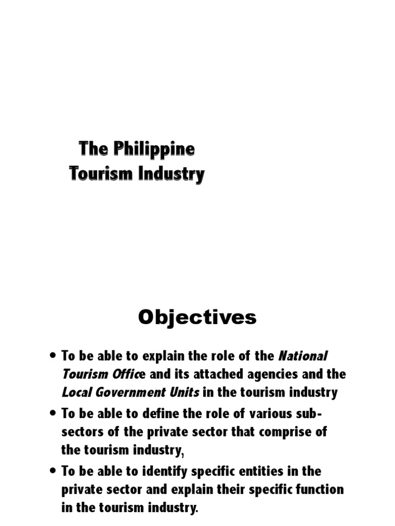 The Philippine Tourism Industry | PDF | Tourism | Philippines