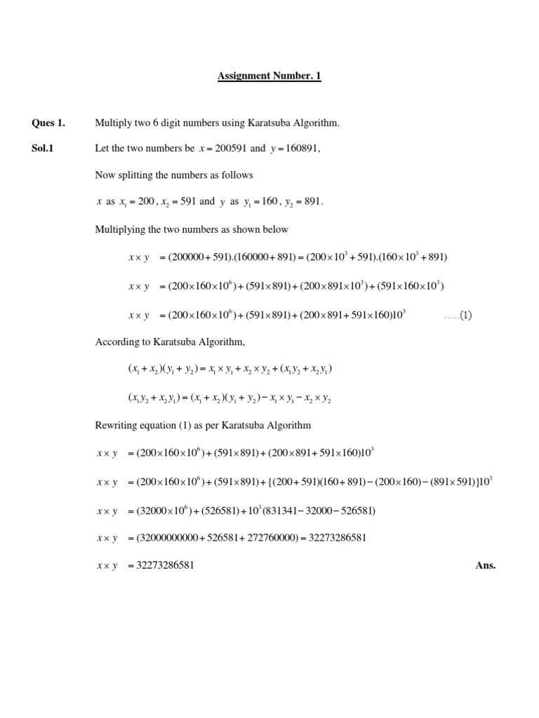 Booth Algorithm, Toom Cook, Restoring and Non Restoring, Karatsuba ...