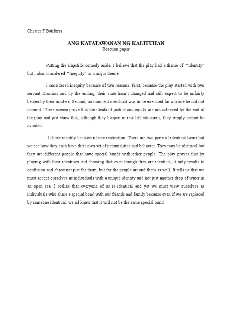 Ang Katatawanan NG Kalituhan | PDF