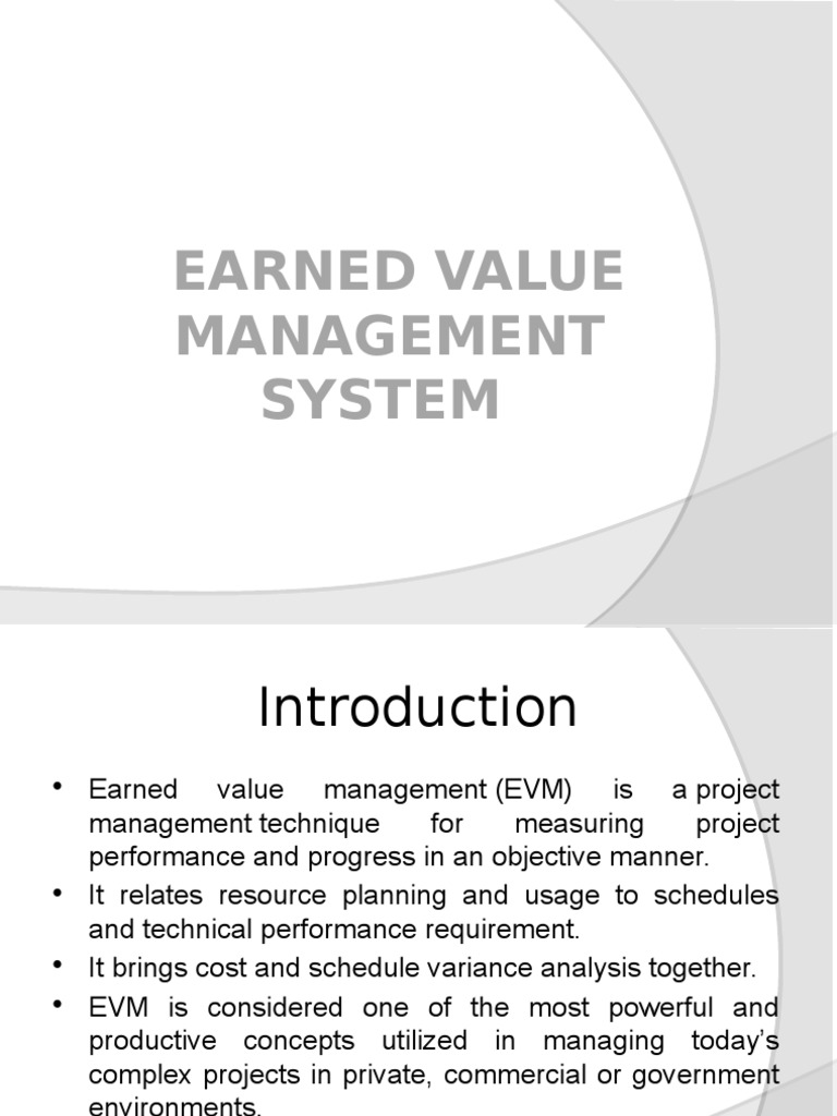 Earned Value Management | PDF | Business | Accountability