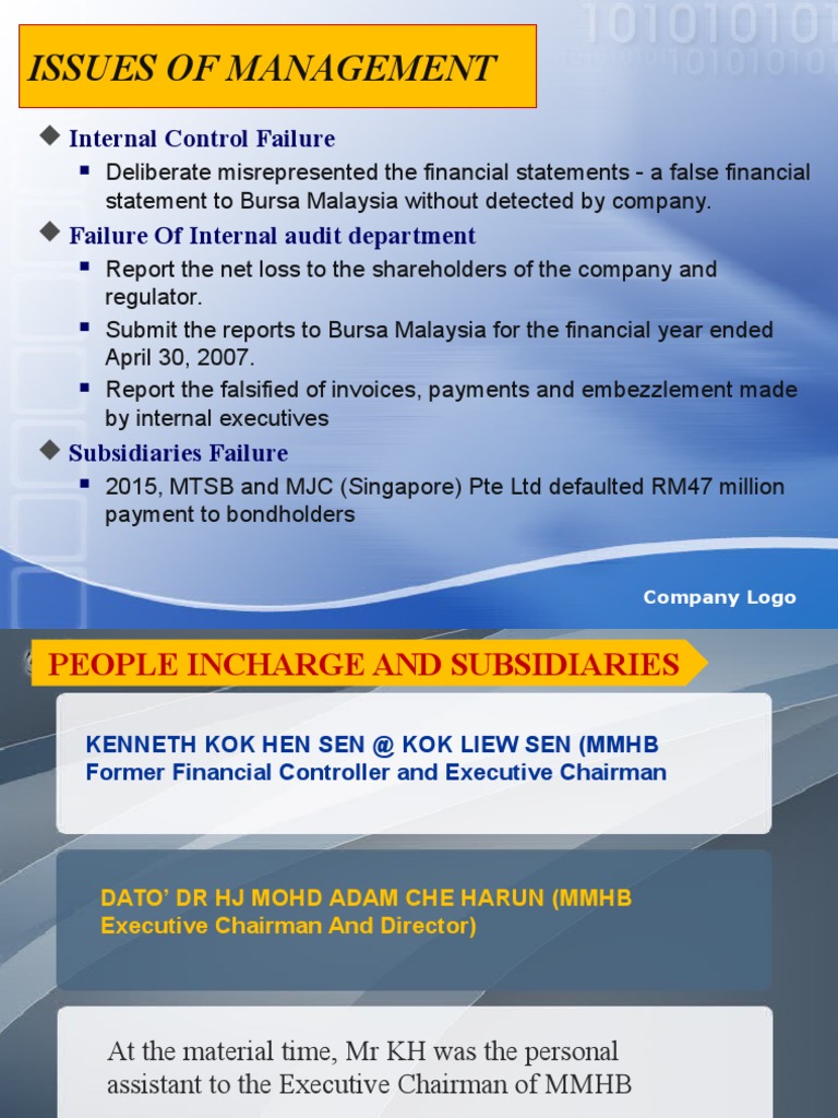 Issues of Management: Internal Control Failure | PDF | Audit | Risk