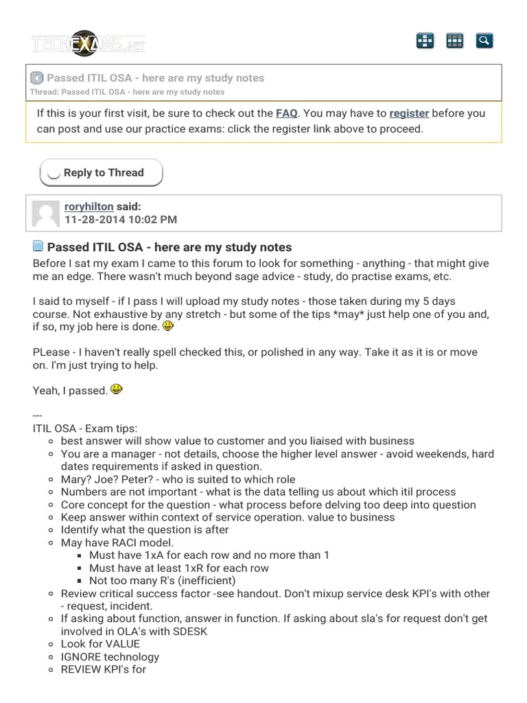 Osa Exam | PDF | Service Level Agreement | Itil