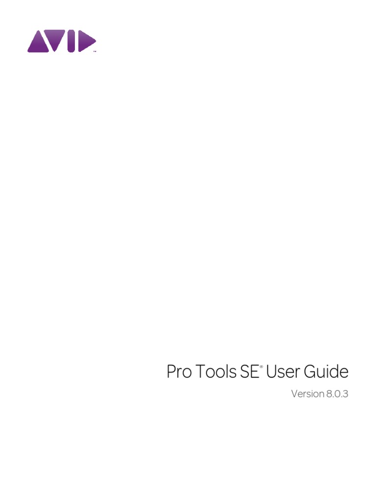 Pro Tools SE User Guide | PDF | Installation (Computer Programs ...