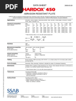Hardox 450 Data Sheet | PDF | Sheet Metal | Engineering Tolerance