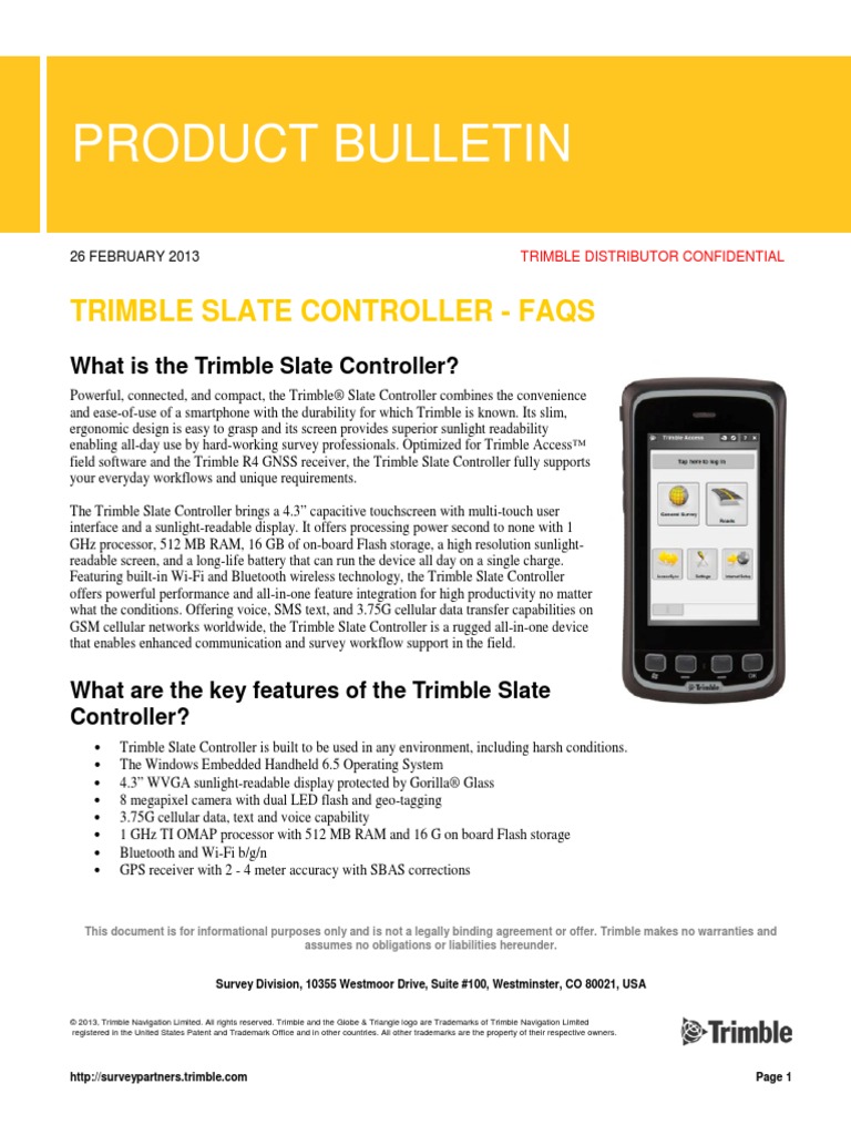 2013 Trimble Slate Controller - Faqs | PDF | Wi Fi | Wireless Access Point
