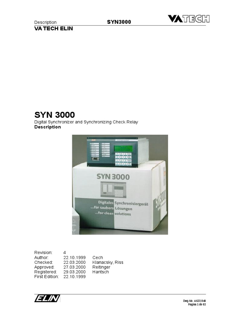ENG SYN3000 Operation Manual | PDF | Relay | Electronic Circuits