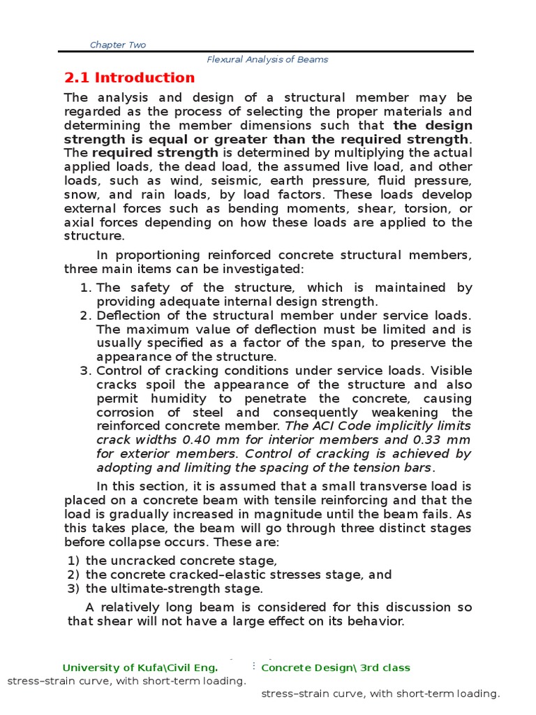 ch-2 Flexural Analysis of Beams | PDF | Beam (Structure) | Bending