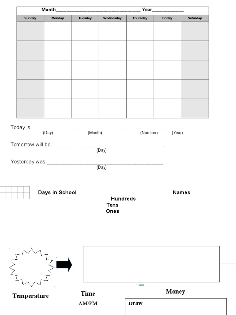 Calendar Activities | PDF