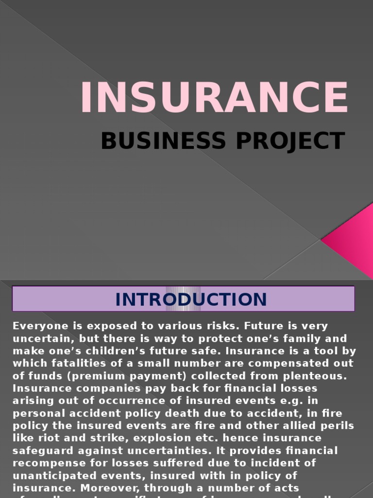 Business Presentation On Insurance | PDF | Insurance | Partnership