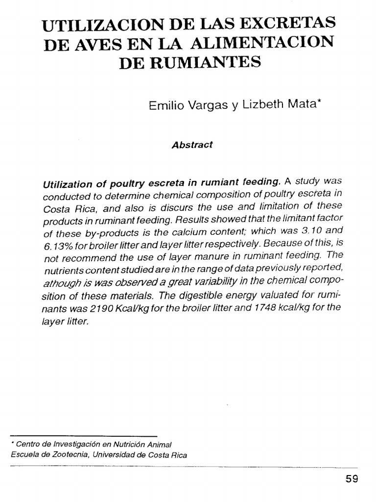 Pollinaza PDF | PDF | Proteínas | Calcio