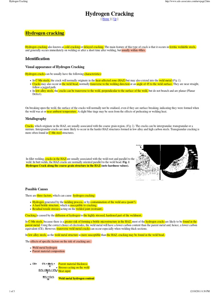 Hydrogen Cracking | PDF | Welding | Construction