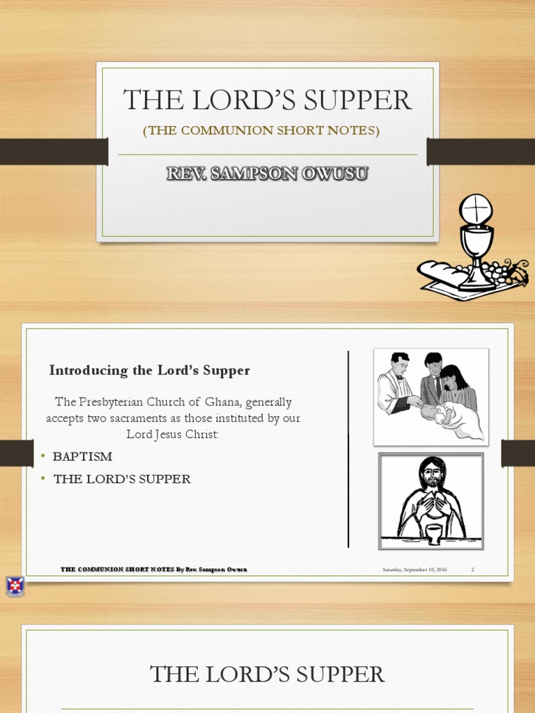 The Communion Short Notes | PDF | Great Commission | Eucharist