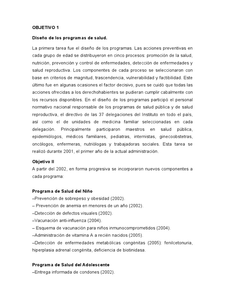 Programa Prevenimss | PDF | Amamantamiento | Obesidad