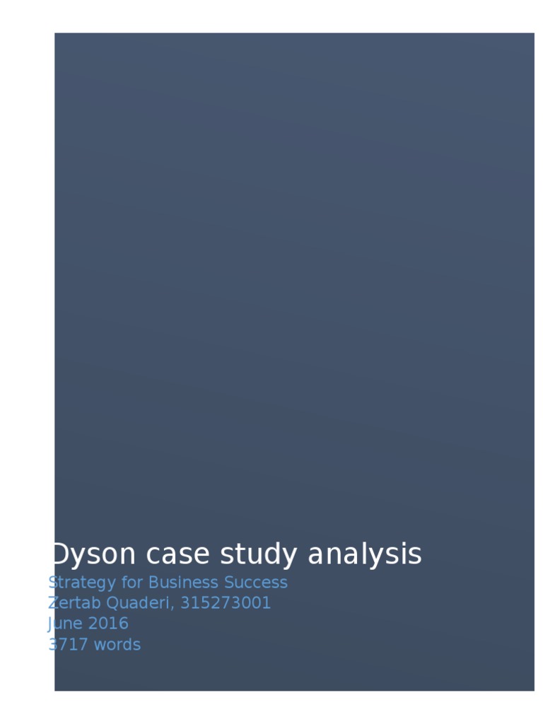 Dyson | PDF | Strategic Management | Vacuum Cleaner