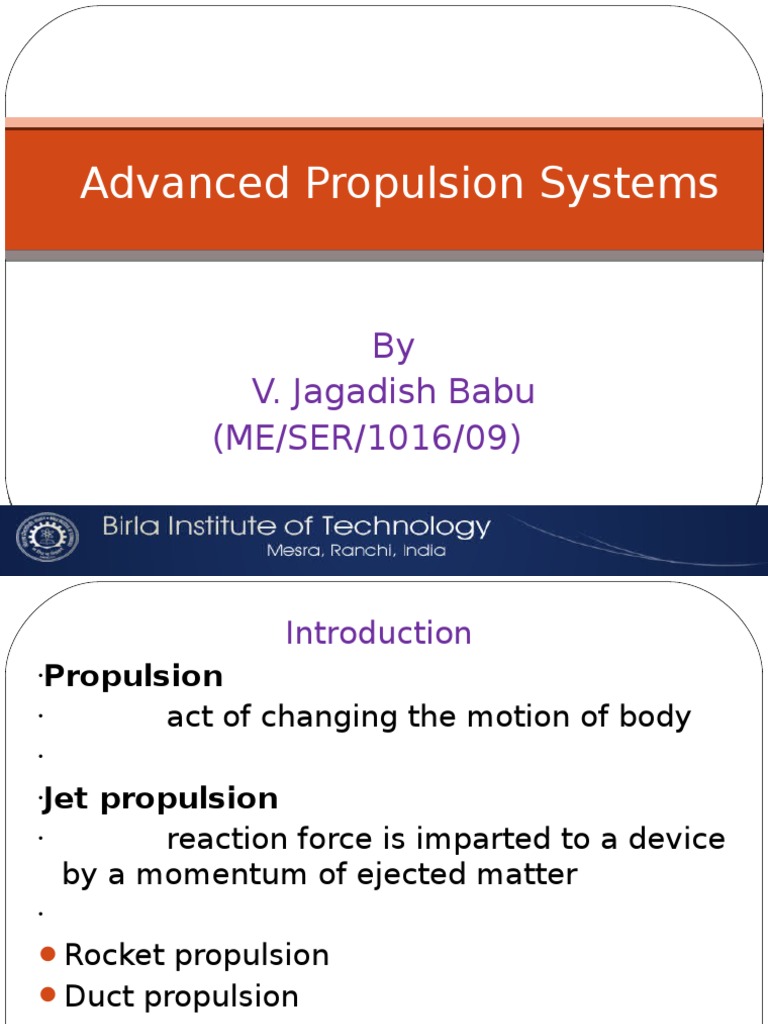 Advance Propulsion System | PDF | Rocket Propellant | Rocket Engine