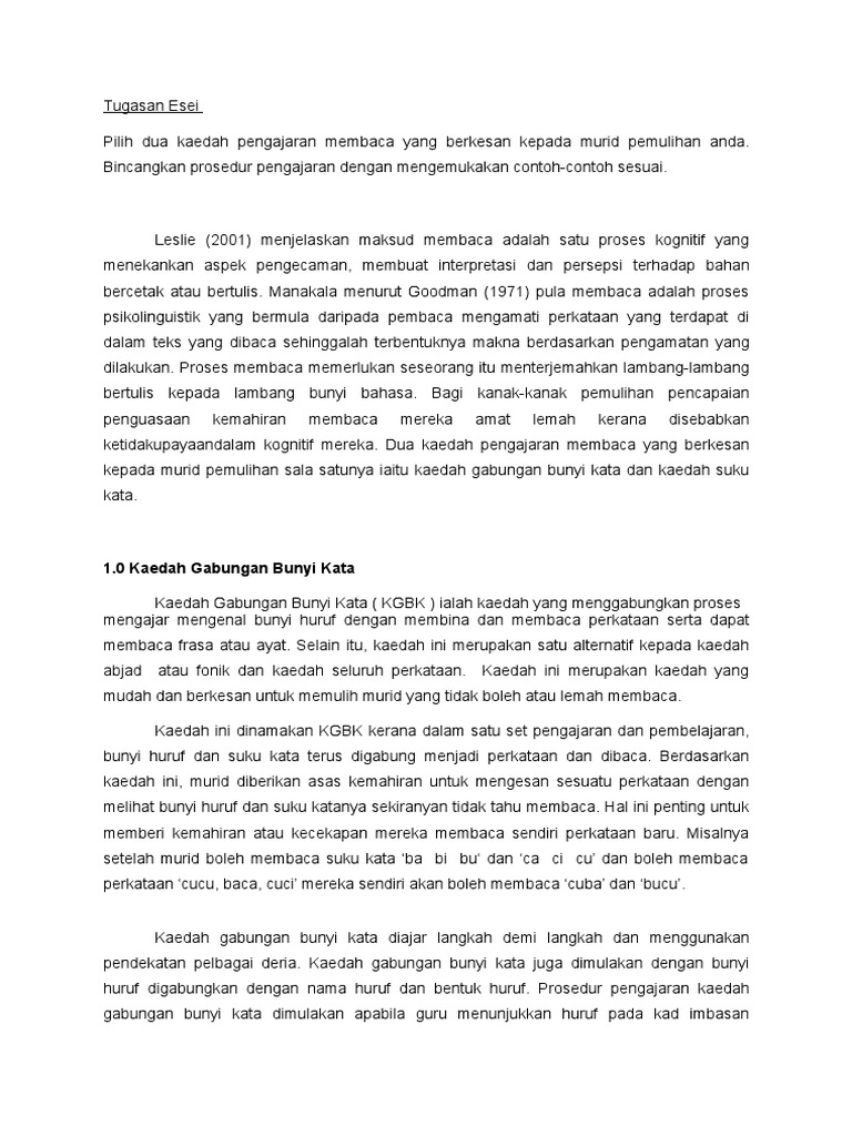 Tugasan Esei Tutorial | PDF