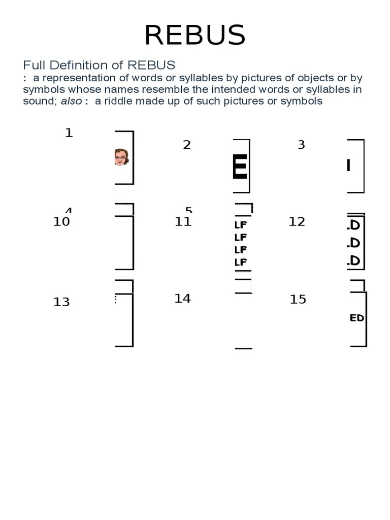 Rebus: Full Definition of REBUS | PDF