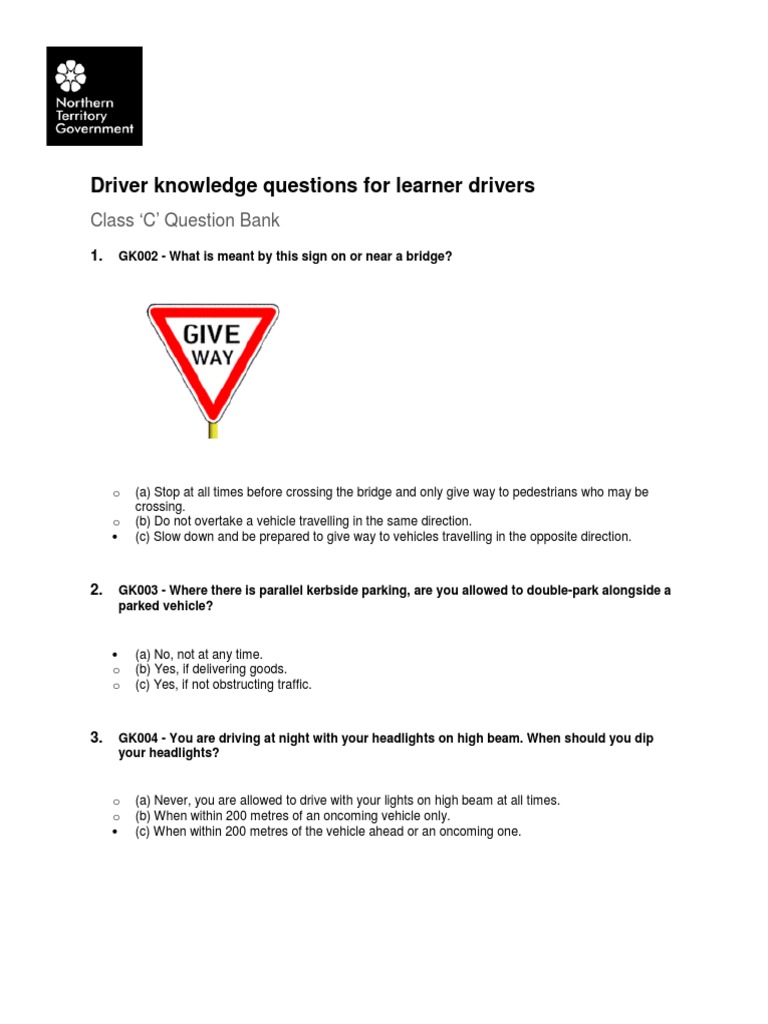 NT DRiving Book | PDF | Traffic | Traffic Light
