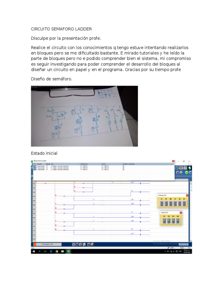 Diagrama Ladder para Semáforo PLC | PDF