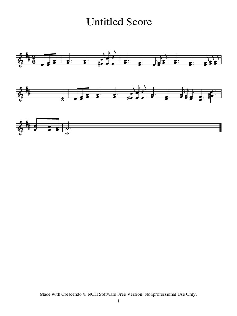 Untitled Score: 1 Made With Crescendo © NCH Software Free Version ...