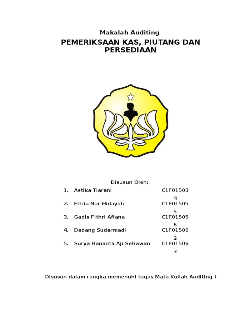 Auditing Kelompok 10 - Kas Piutang Persediaan | PDF