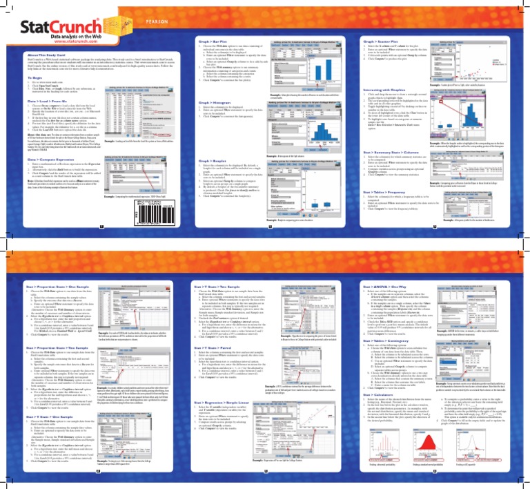 Stats Statcrunch Card PDF | PDF | Confidence Interval | Statistical ...