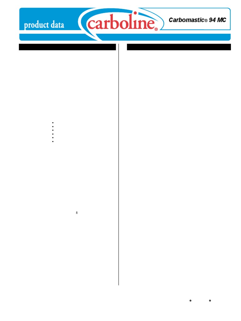 Carbomastic 94MC PDS 7-14 | PDF | Nature