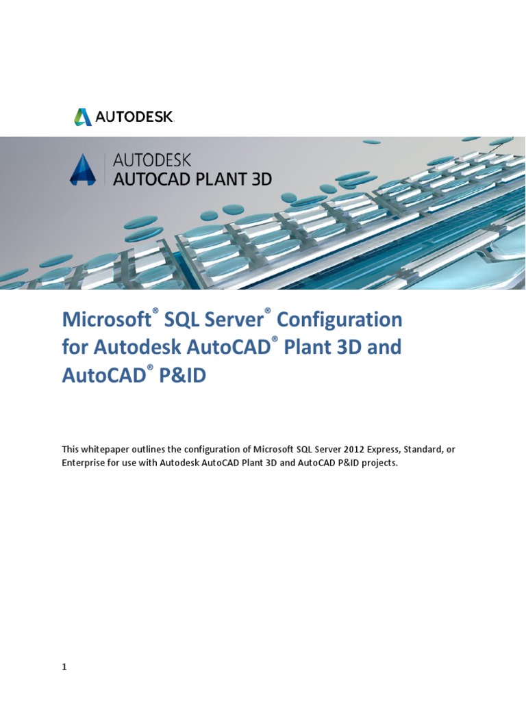 Microsoft SQL Server With Plant 3D | PDF | Microsoft Sql Server | Databases