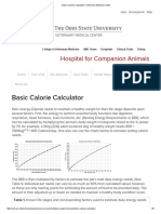 OSU Canine Calorie Calculator Guide | PDF | Food Energy | Nutrition