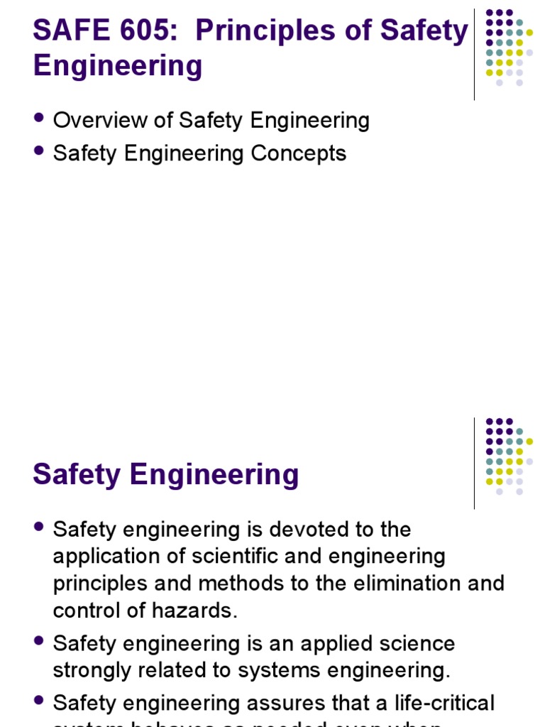Lecture 1 | PDF | Engineering | Safety