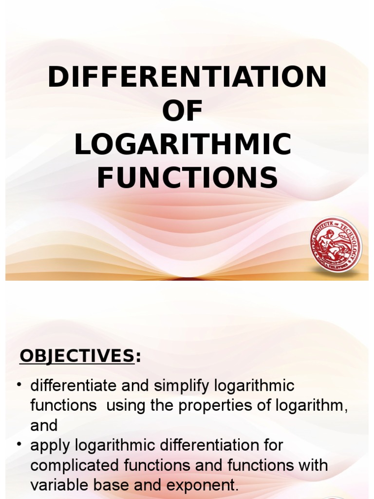 Lesson 22.derivative of Logarithmic Functions | PDF | Logarithm ...