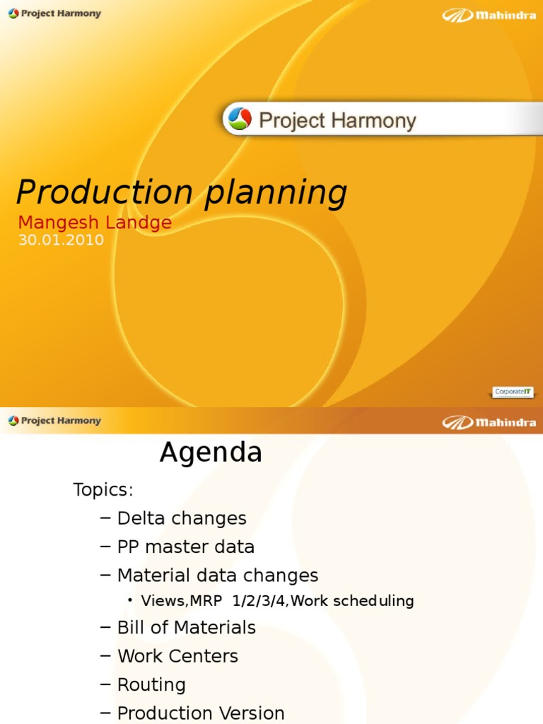 PP Training Presentation M&M | PDF | Production And Manufacturing ...