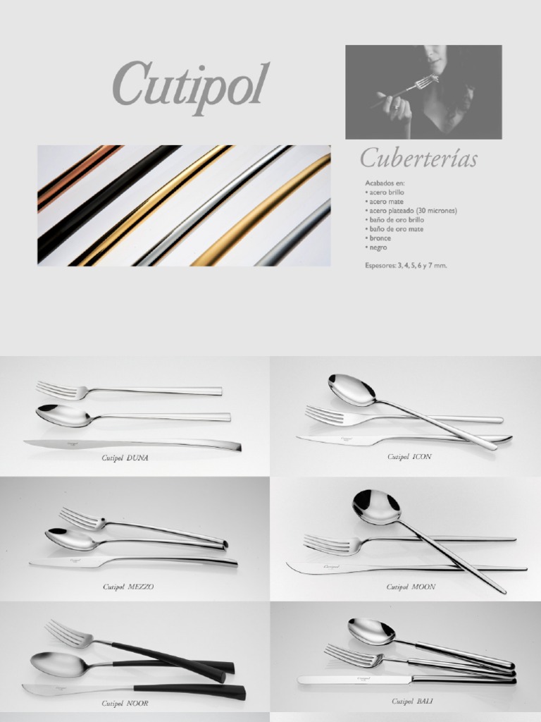 Variedad de Cubertería Cutipol | PDF