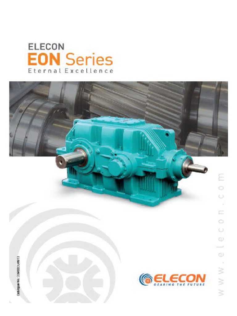 Elecon EON Series Gearbox Catalog Page 1 | PDF