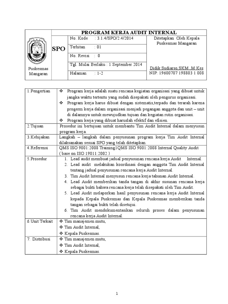 SPO Program Kerja audit Internal.doc