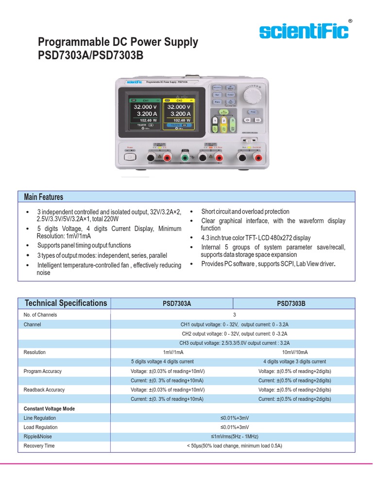 Programmable 3 Channel Power Supply 526 | PDF | Power Supply | Digital ...