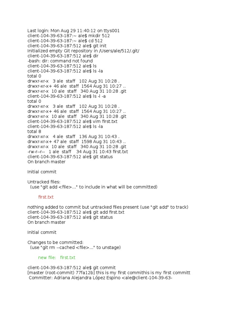 Git Commands And File Operations For Version Control Pdf Utility Software System Software 