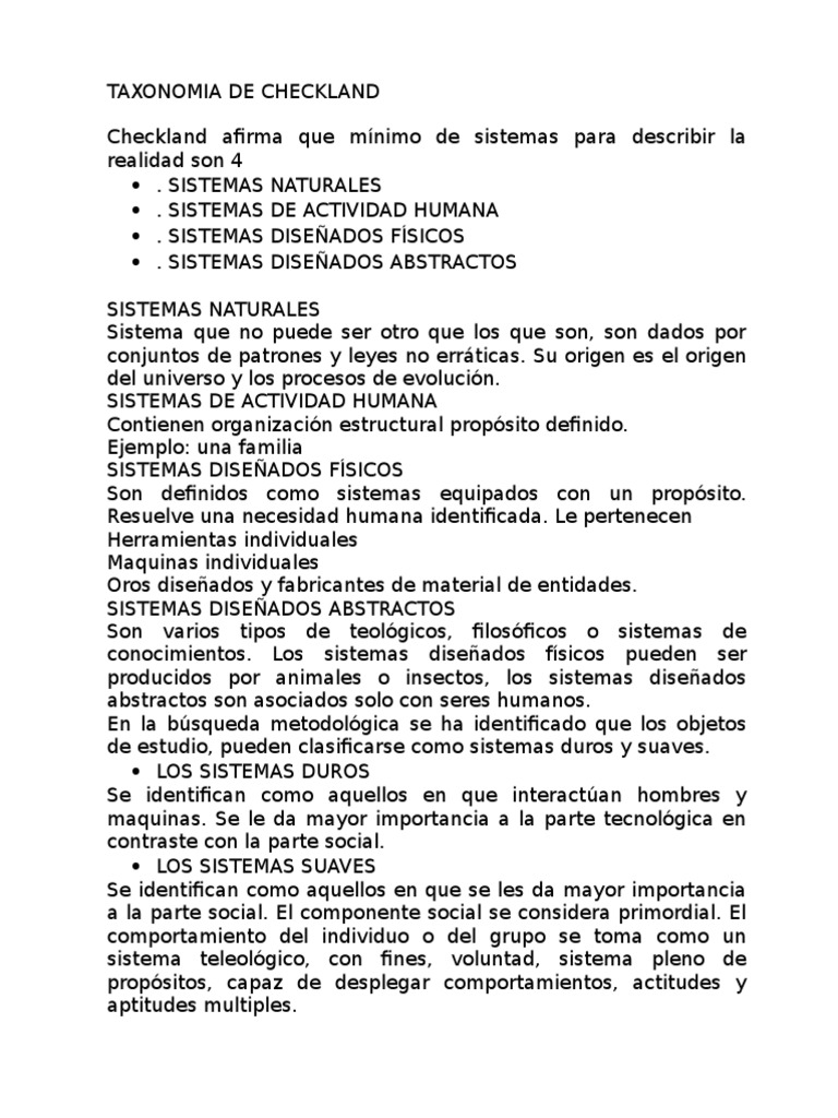 Taxonomia de Checkland | PDF | Empirismo | Conocimiento