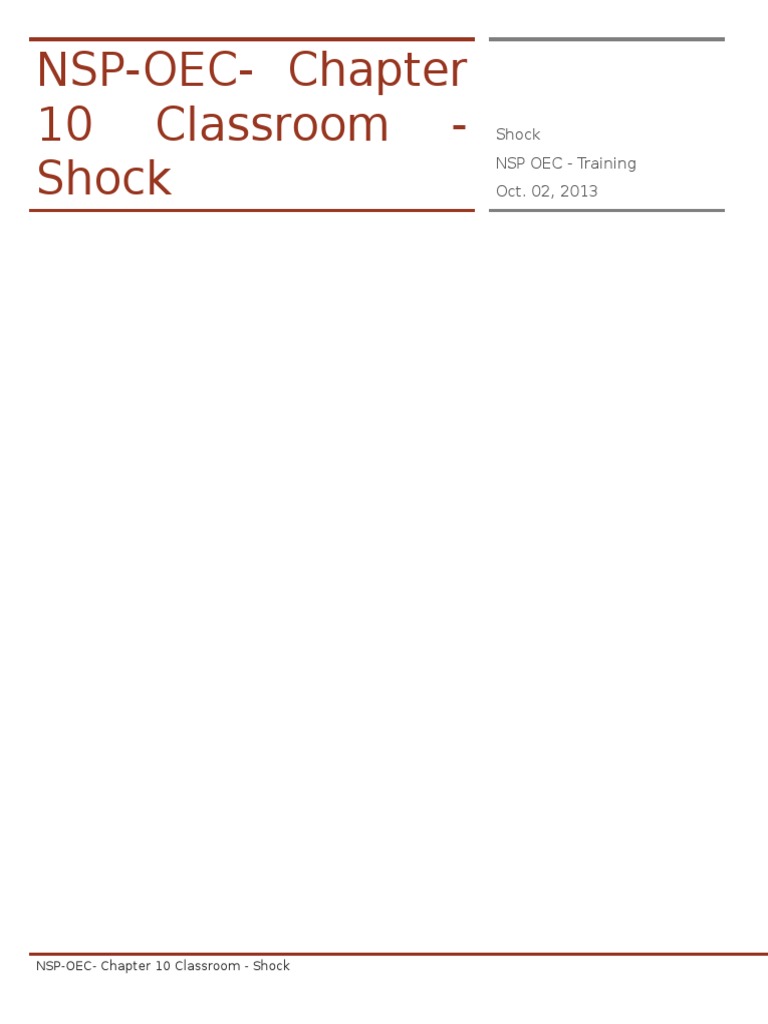 6 Pack Sept 2013-OEC-Shock-Chapter 10 - NSP | PDF | Shock (Circulatory ...
