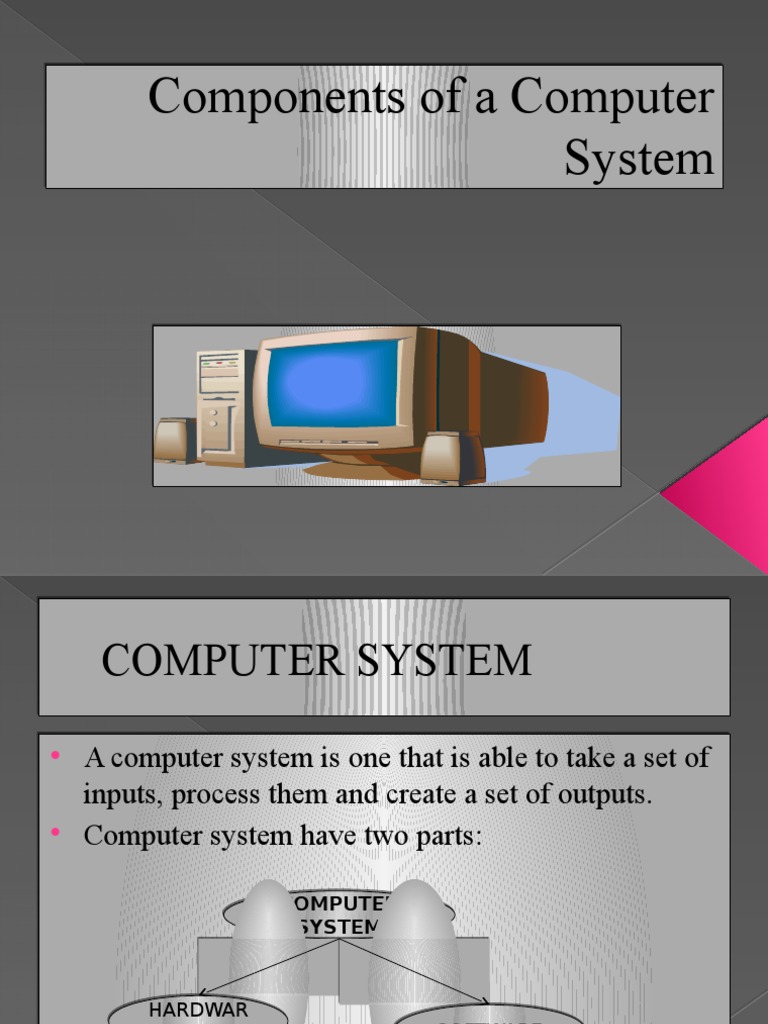 Components of A Computer System | PDF | Computer Data Storage | Random Access Memory