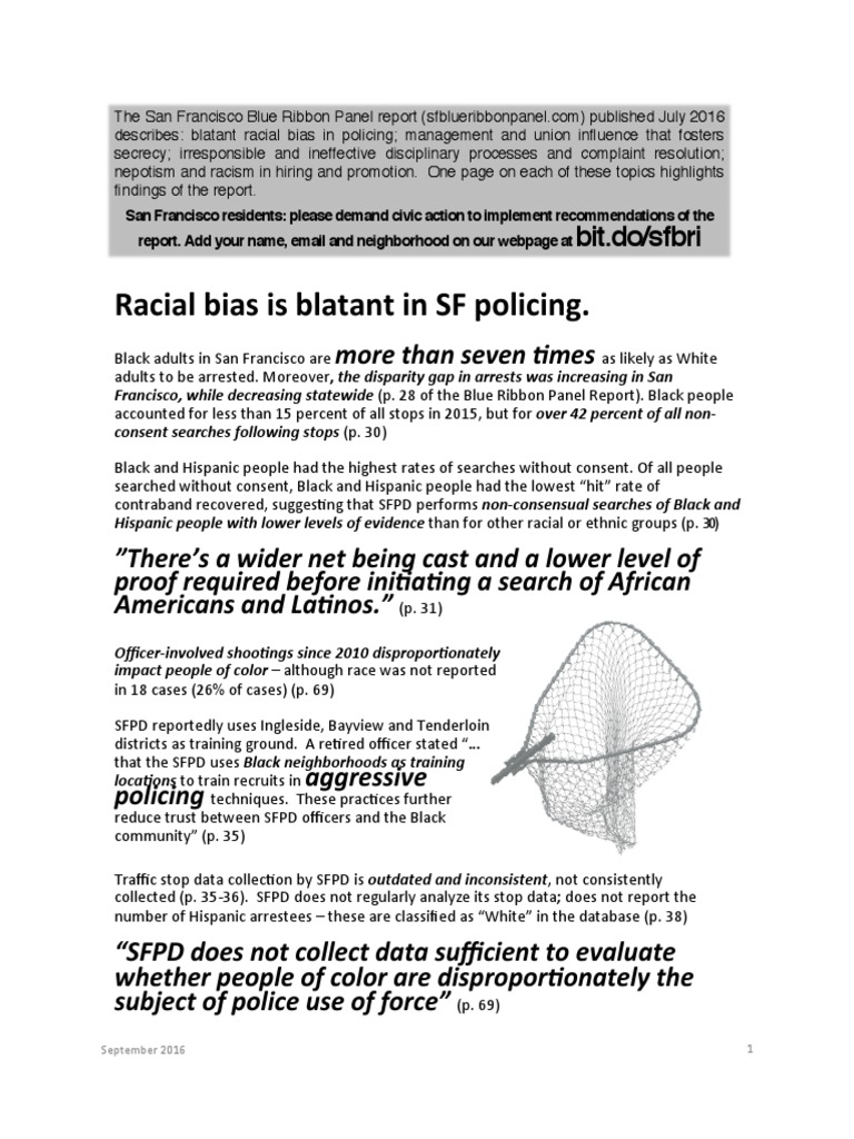Racial Bias in Policing at SFPD | PDF | Politics